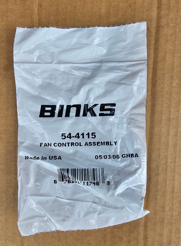 Binks 54-4115, FAN CONTROL ASSEMBLY | eBay