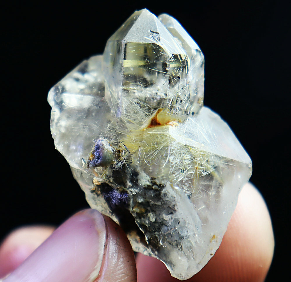 Natural Original Golden Hair Rutilated Clear Quartz Crystal Wand Point Specimen | eBay