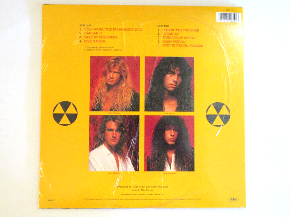 MEGADETH RUST IN PEACE LP REISSUE 180 GRAM VINYL | eBay