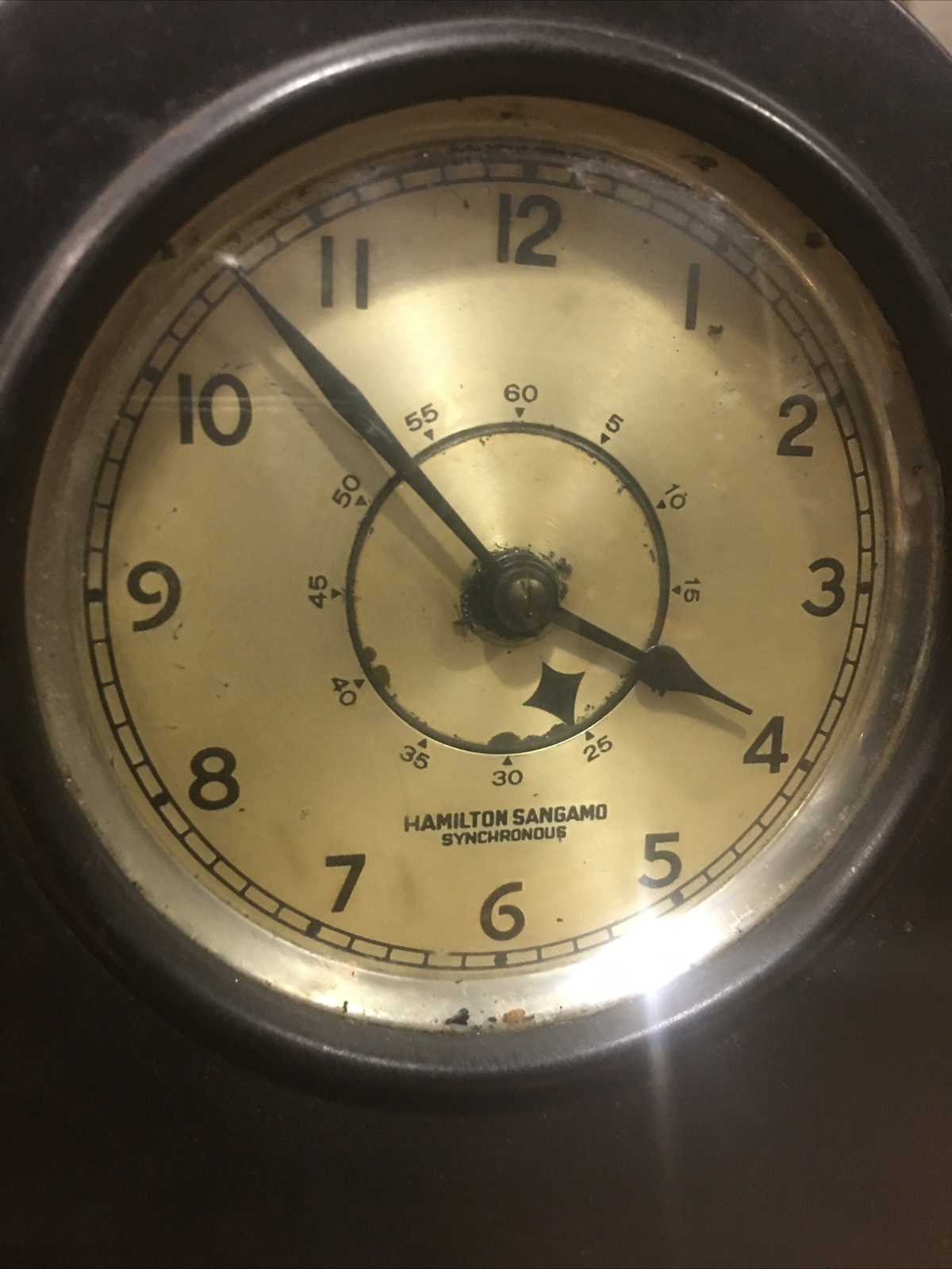 Vintage Hamilton Sangamo Synchronous Electric Clock circa 1930s 1940s ...