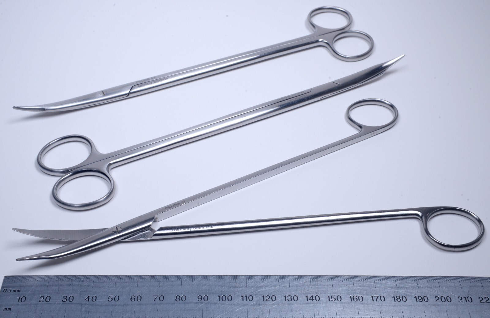 3x Pilling #342223 Jamison-Metzenbaum Tenotomy Scissors 9" Curved ...