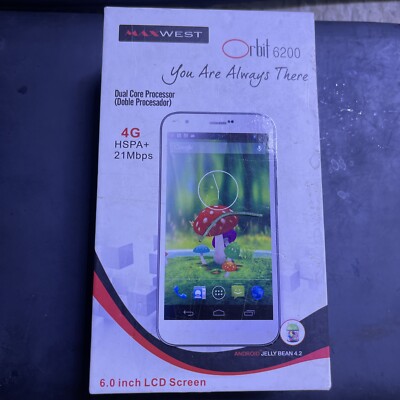 Maxwest Orbit 6200 ANDROID 4.2 White 6 Inch 4GB Dual Sim 512MB RAM NO ...