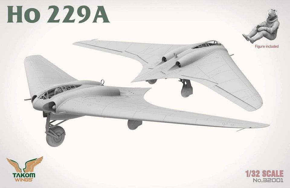 Takom Wings 1:32 Scale German Air Force Horten Ho 229A Flying Wing ...