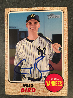Greg Bird Autographed Topps Heritage 2017 Card (Steiner) | eBay