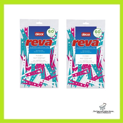 Reva CLOTHES PEGS 120pc (2 X 60 pieces) | eBay Australia
