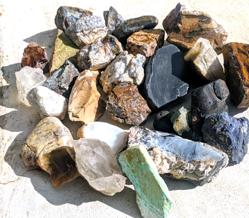 10 lb CUT SLAB medium size Gem STONE Crystals AGATE JASPER rough MIX ...