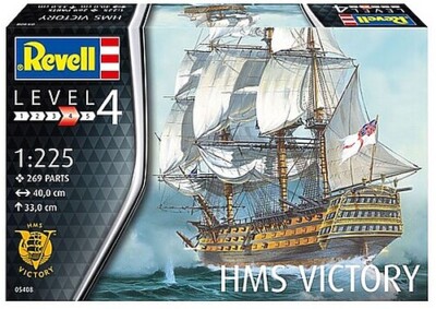 Revell-Germany H.M.S. Victory - Plastic Model Ship Kit - 1/225 Scale ...