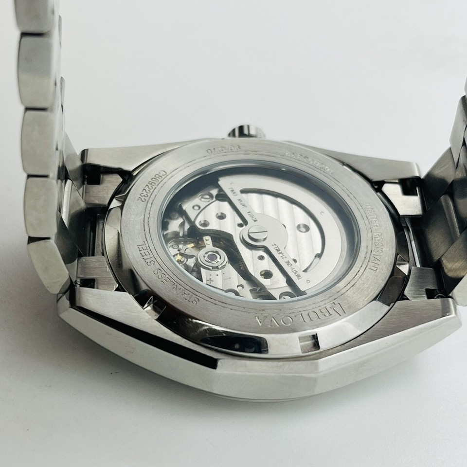 Bulova Surveyor Men’s Automatic Open Heart Dial Silver Steel 42mm Watch ...