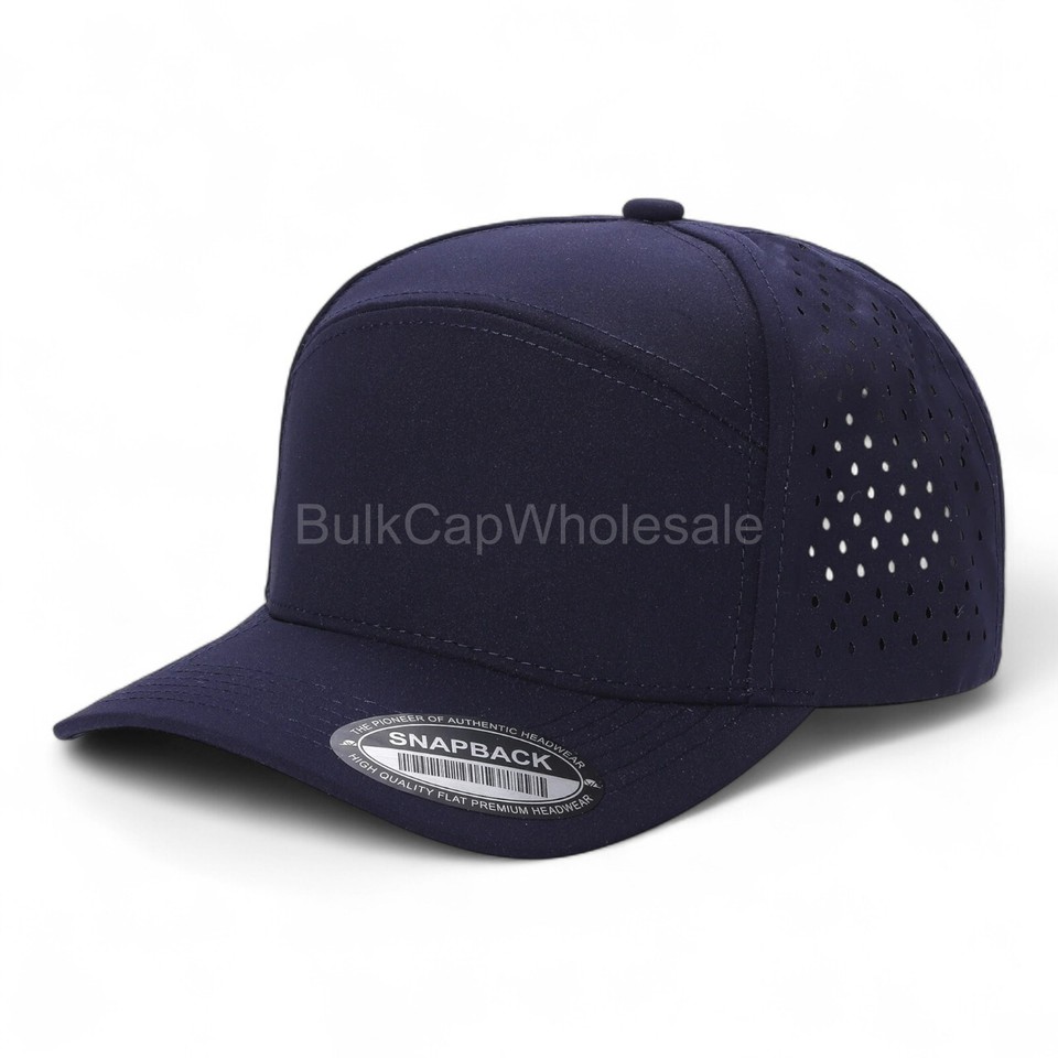 Baseball Cap Snapback Adjustable Laser Vented 7 Panel Waterproof Visor ...