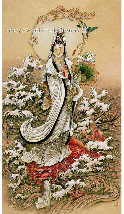 Chinese 100% real natural silk thread,su hand embroidery kits:kwan-yin ...