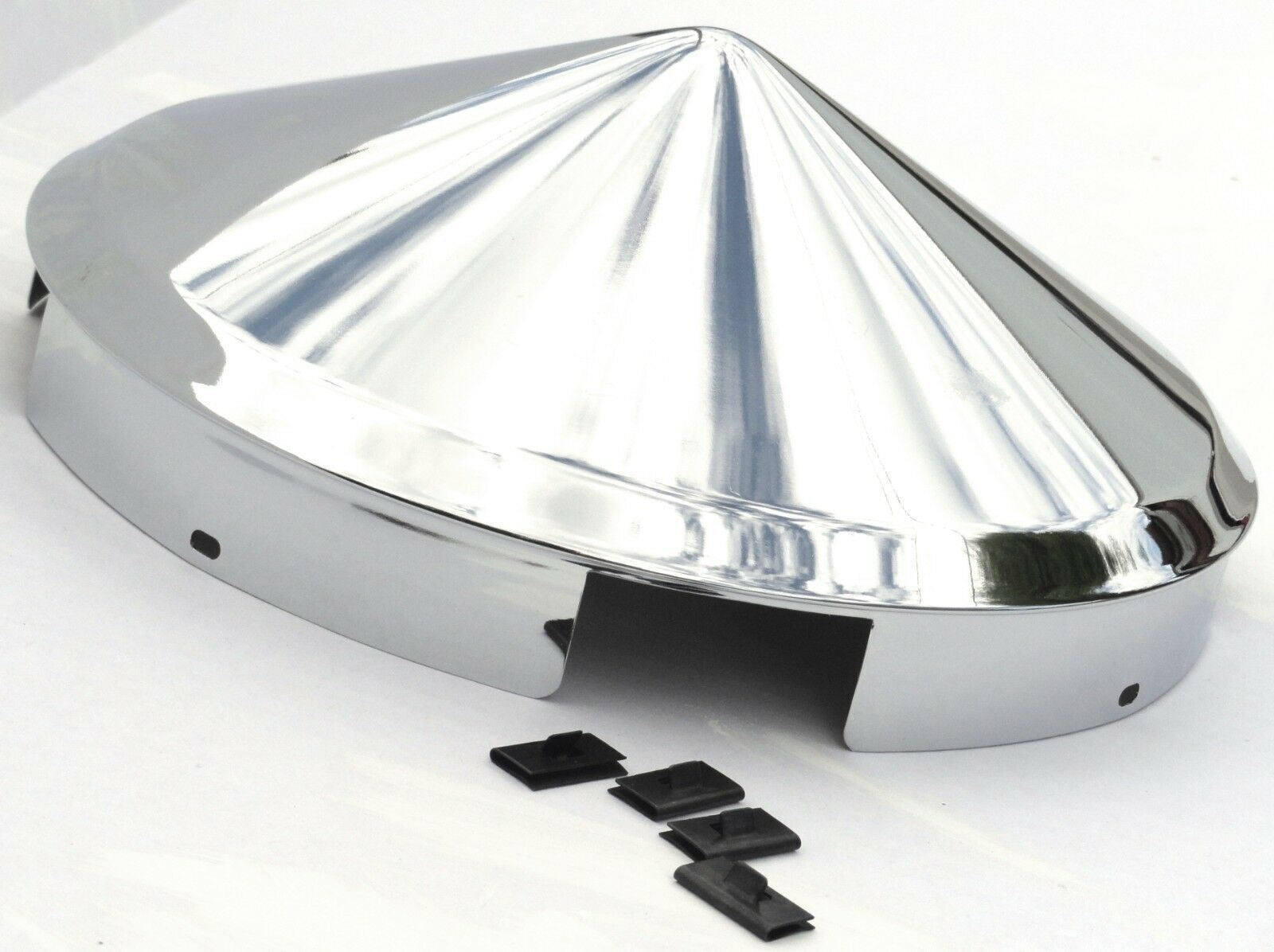 Front Hub Cap 4 Notch For Aluminum Wheel Cone Pointed Chrome 1" Lip UP ...