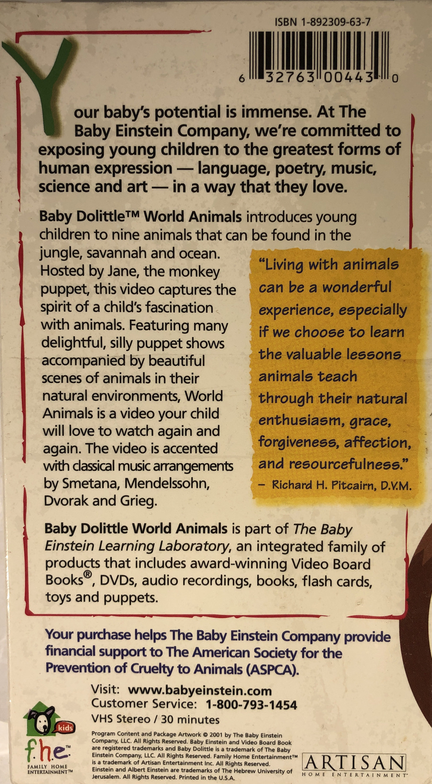 Baby Dolittle-World Animals(VHS 2001)VERY RARE VINTAGE-BRAND NEW-SHIPS ...