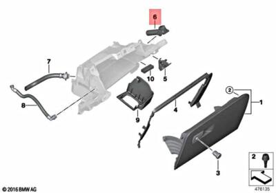 Genuine BMW Alpina M5 B7 F90 G11 G12 G30 G31 G32 Glove Box Damper ...