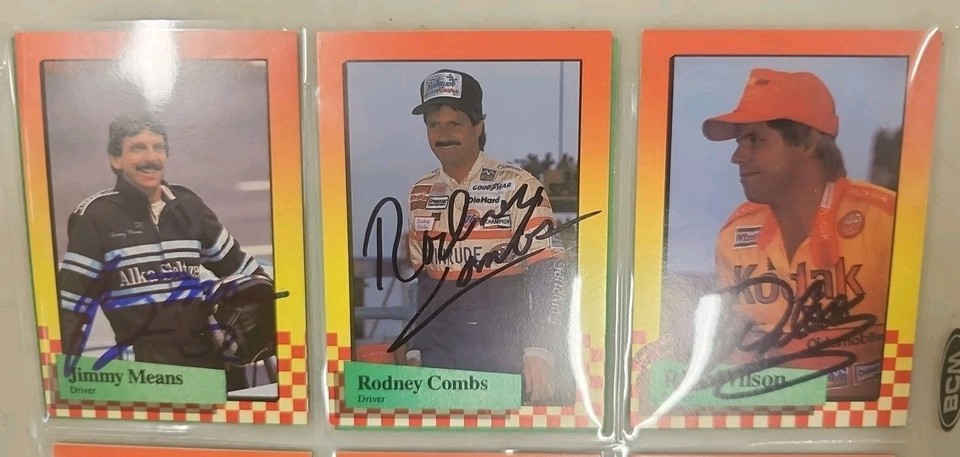 Mixed Drivers & Team Autograph Card Lot Autographed In Person. NASCAR ...