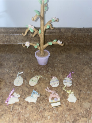 Lenox “The Easter Traditions Tree” With 8 Lenox egg Ornaments. | eBay