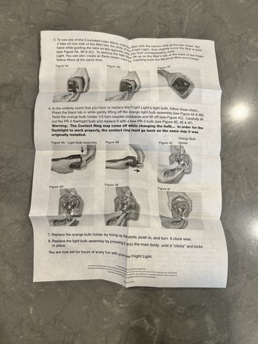 Fright Light Flashlight With 8 Built-In Sound Effects Orange No Color ...