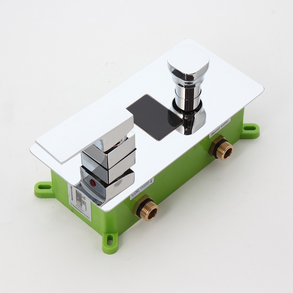 Concealed Box 3-way Digital Display Shower Diverter Mixer Control Valve ...