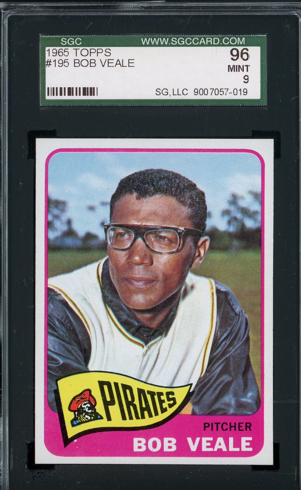 1965 Topps Bob Veale #195 SGC 9 MINT Well Centered + Super Sharp + Very ...