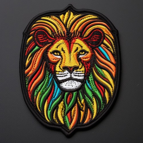 Lion Patch Embroidered Iron-on Applique Wild Animal Badge King of The ...