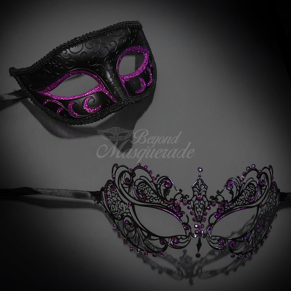 His & Hers Set, Couples Masquerade Mask, Classic Masquerade Ball Mask ...