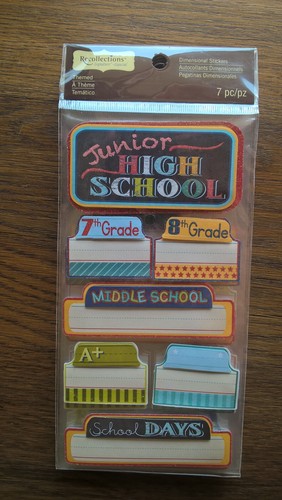 Recollections Stickers Labels Tabs Junior High Middle School ...