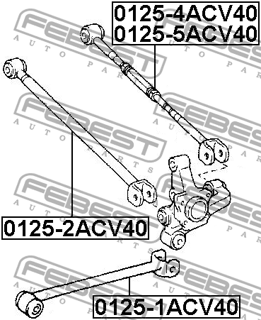 0125-5ACV40 Febest REAR RIGHT LATERAL LINK 48730-33150, 48740-48040 ...