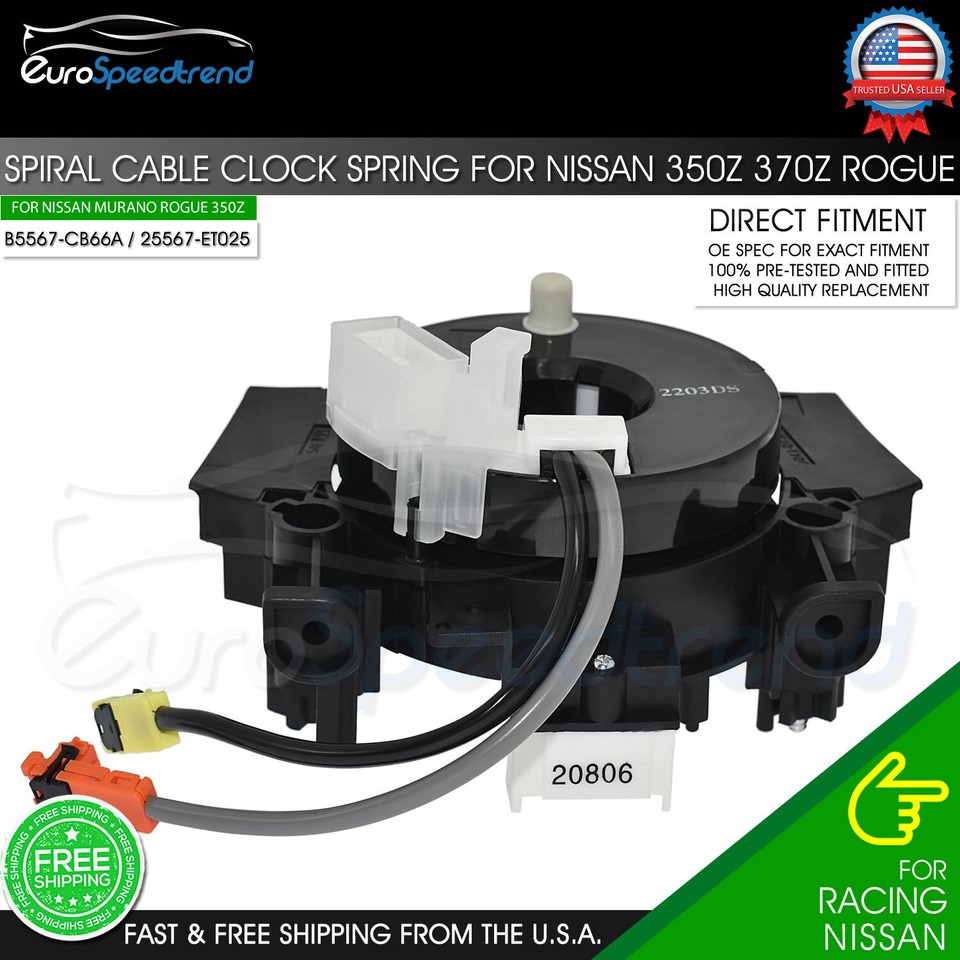 Spiral Cable Clock Spring for Nissan Versa Murano Rogue B5567-CB66A ...