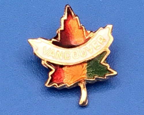 VANCOUVER CANADA Fall Colors Maple Leaf Lapel Pin NICE Fast Free ...