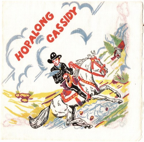 Vintage 1950's Hopalong Cassidy Birthday Napkin, Nice! | eBay