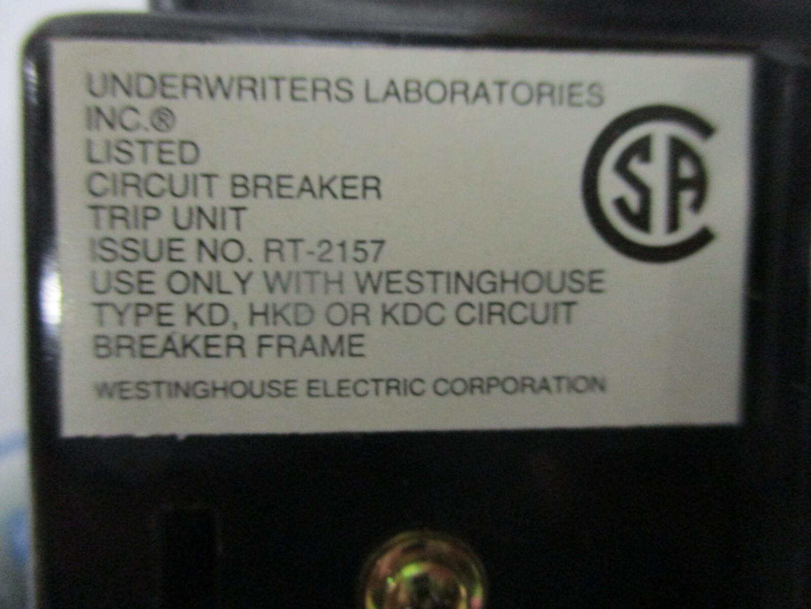 Westinghouse KT3350T (KT3350) Trip Unit 350A for KD HKD KDC Breaker ...