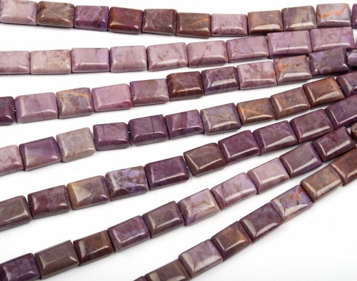 Natural Lavender Jade Gemstone Beads Rectangle Shape 8 Inch Strand ...