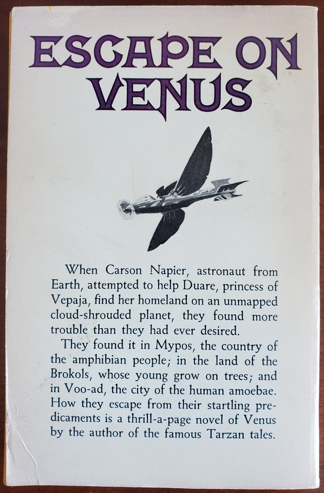 Escape on Venus by Edgar Rice Burroughs ~ 1st Edition 1963 ~ Roy ...