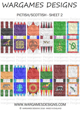 6mm Dark Age Pictish/Scottish Banners - Sheet 2 FOG, DBA, Hail Caesar ...
