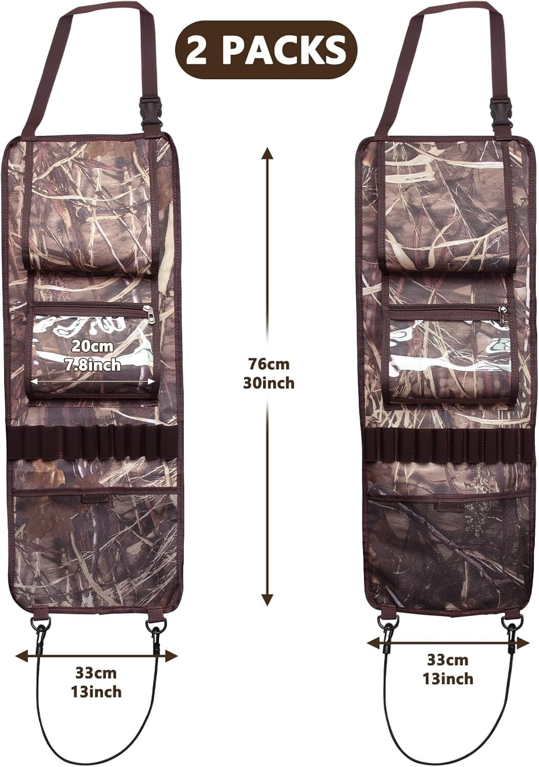 2 Pack Tactical Seat Back Gun Rack Truck Gun Rack Hunting Gear Camo Gun ...