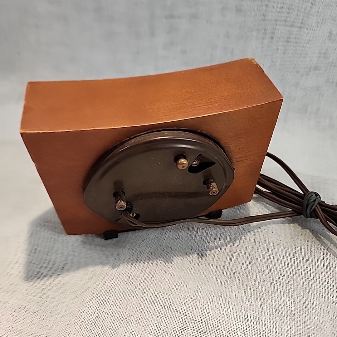 Westclox Pittsfield Luminous Blond Wood Alarm Clock 1950's MCM Untested ...