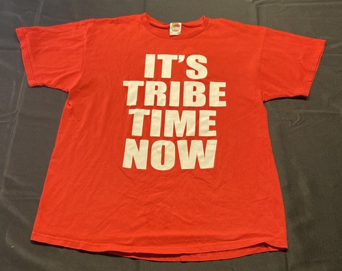 1990s Cleveland Indians Sz XL Tribe Time Now MLB Baseball T-Shirt Diet ...