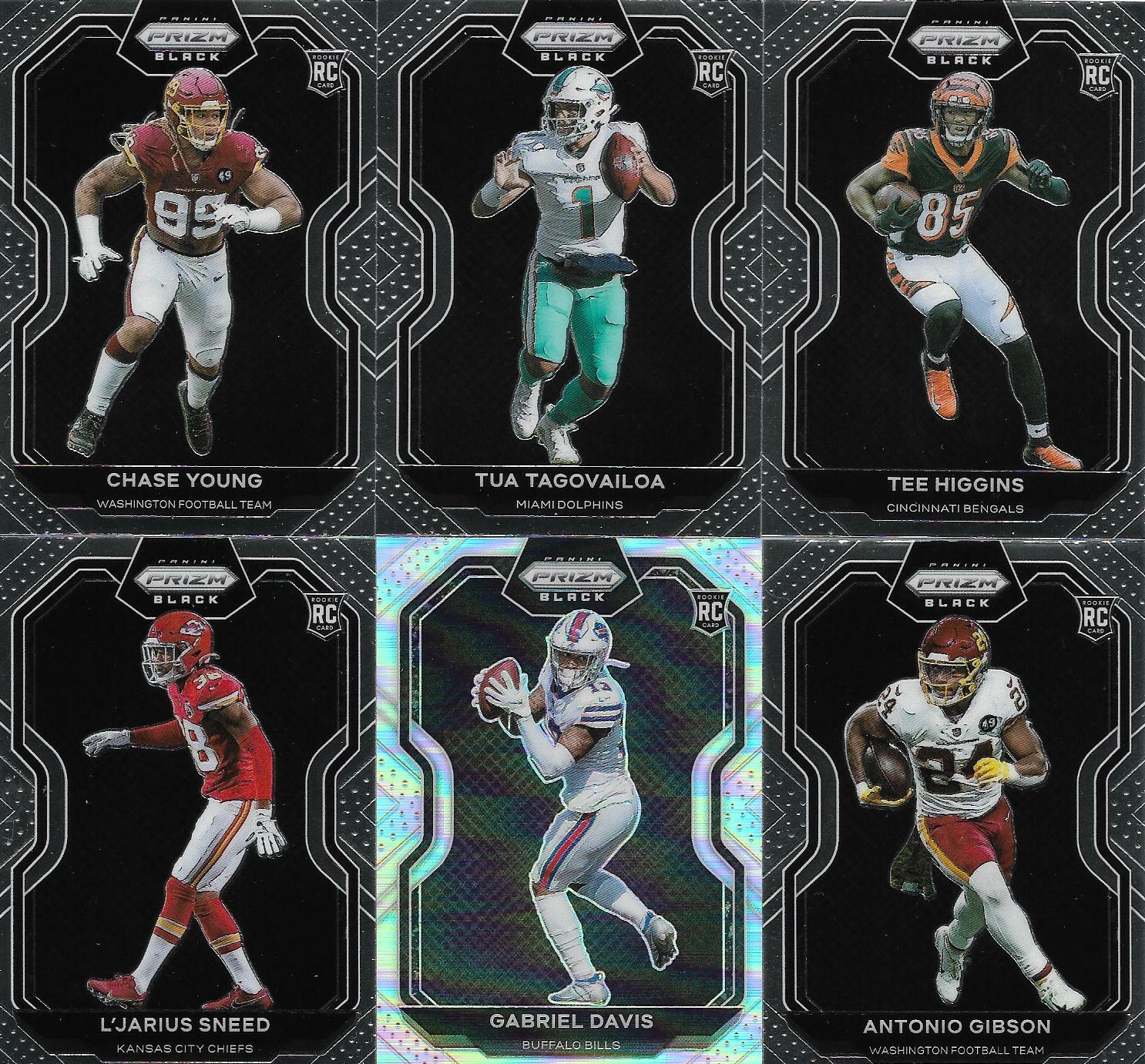 2020 NFL Panini Chronicles Black Prizm Rookie RC Cards - You Pick - Tua ...