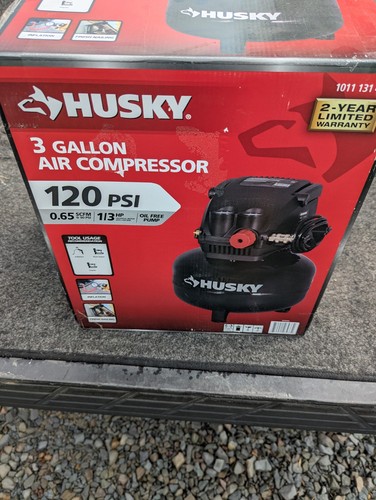 Husky Portable Electric Powered Pancake Air Compressor 3 Gallon 120PSI ...