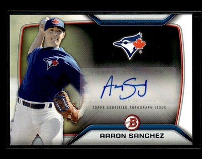 2015 Bowman #SSA-AS Aaron Sanchez Sophomore Standouts Autographs #/99 ...