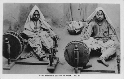 India Hand Spinning Cotton Women Native Ethnic RPPC postcard B934 | eBay