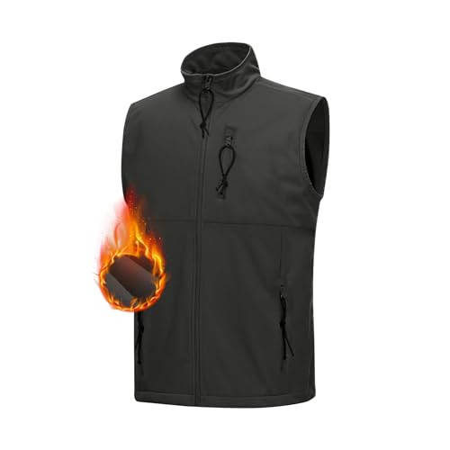 Men's Lightweight Golf Softshell Vest Outerwear Full Zip Fleece Small ...