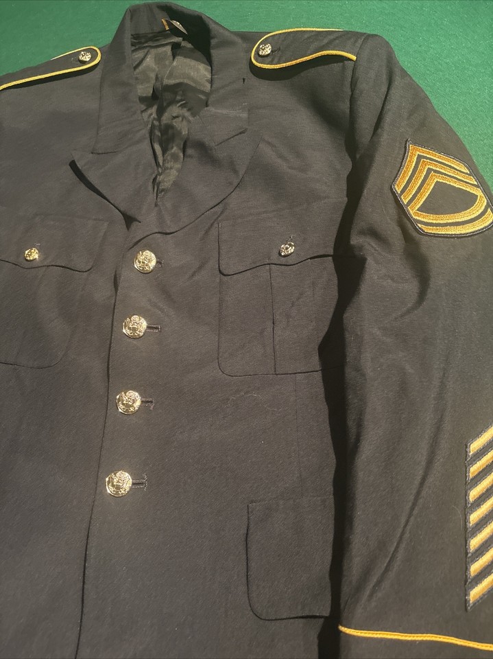 Male Army Service Uniform ASU Dress Blue Enlisted Coat Jacket 46 Reg ...