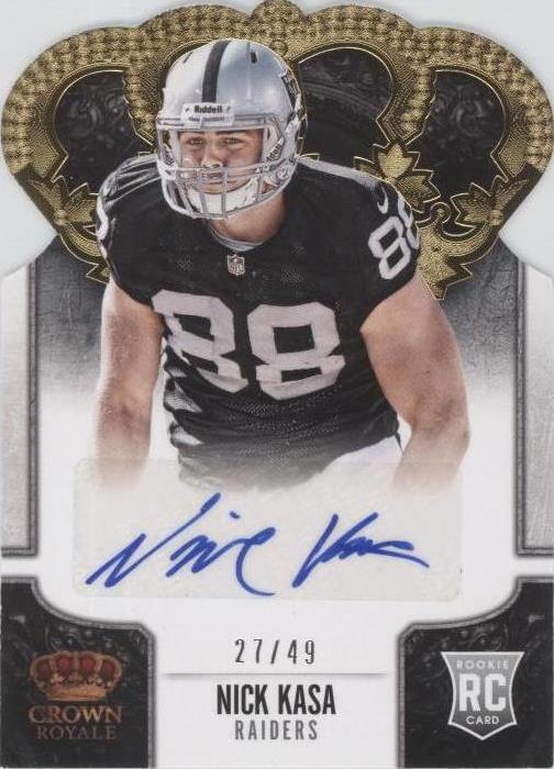 2013 Panini Crown Royale - Nick Kasa #176 Gold Die-Cut Crown Signatures ...