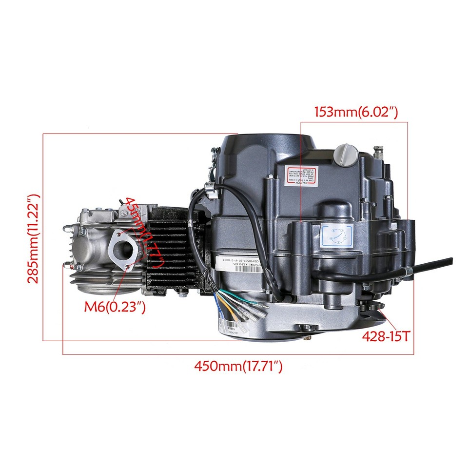 Lifan 125cc Engine Motor Manual Clutch for Apollo RFZ 125 SSR110 Pit ...