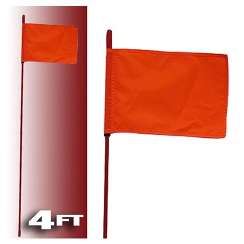 FireStik F4-RED-8120R Red Fire Stick with Orange Safety Flag - 4FT | eBay