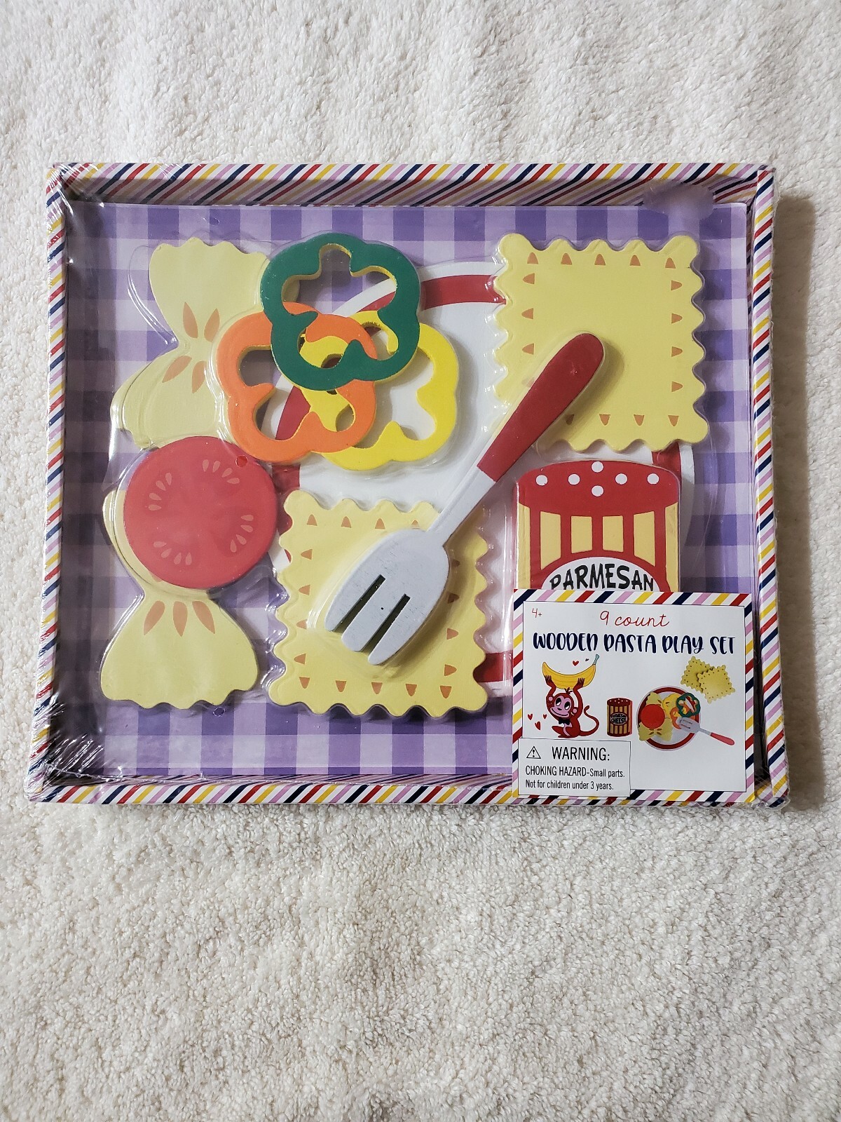 9 Count Wooden Pasta Play Set Ankyo Development | eBay