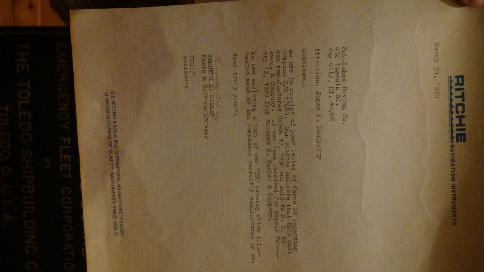 1890 Brass Shipwreck Compass from Great Lakes Steamer | eBay