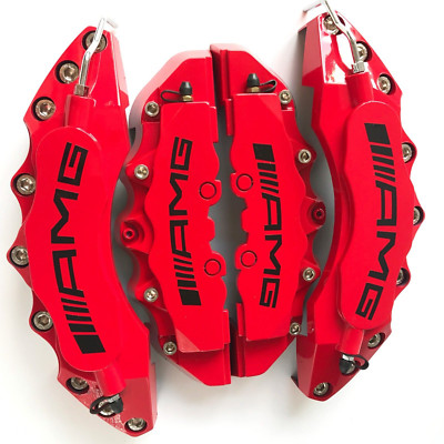 Red Car Disc Brake Caliper Covers Front &Rear 4PCS/Set for Benz C/E ...