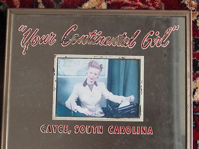 Vintage "Your Continental Girl" Ad Mirror- Anchor Tape Co. Cayce, SC | eBay