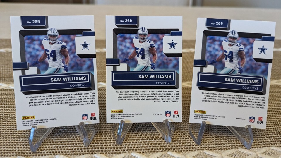 2022 Optic Sam Williams Fanatics Red Hyper Prizm Silver Rated Rookie ...